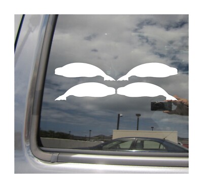 Lot of 4 - 4 inch Beluga Whale Arctic Ocean Car Vinyl Decal Window ...