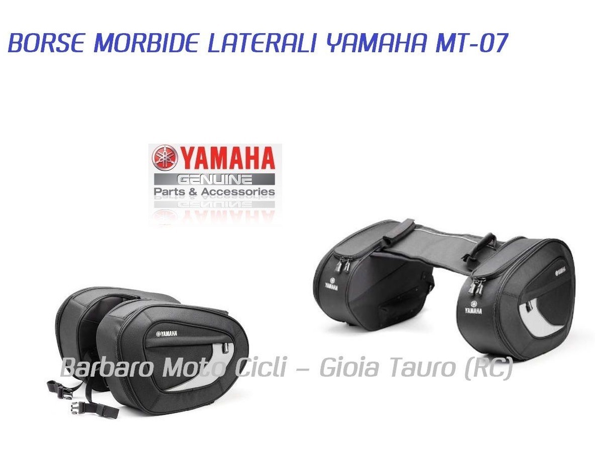 BORSE MORBIDE LATERALI ORIGINALI YAMAHA MT07 SOFT SIDE BAGS MT-07 DA ...