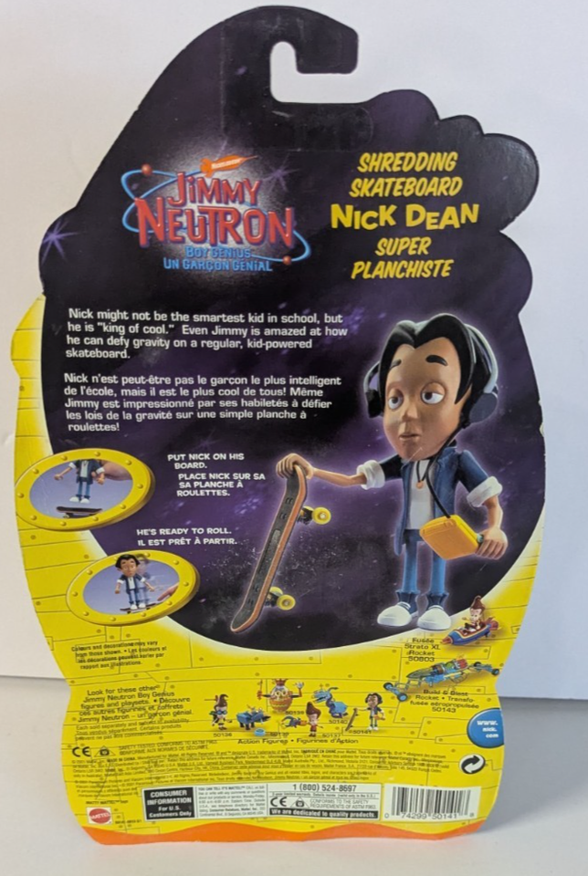 Nickelodeon Jimmy Neutron Boy Genius Shredding Skateboard Nick Dean ...