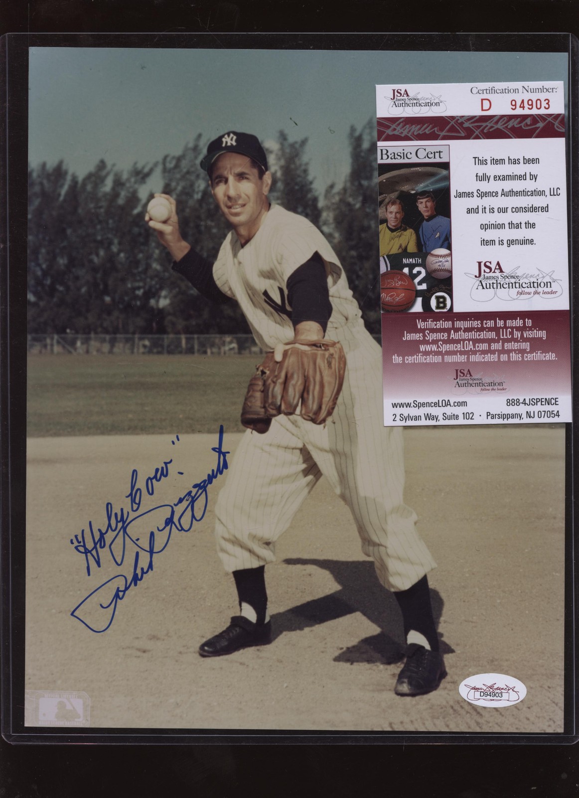 Holy Cow Phil Rizzuto Yankees Autographed Photo JSA | eBay