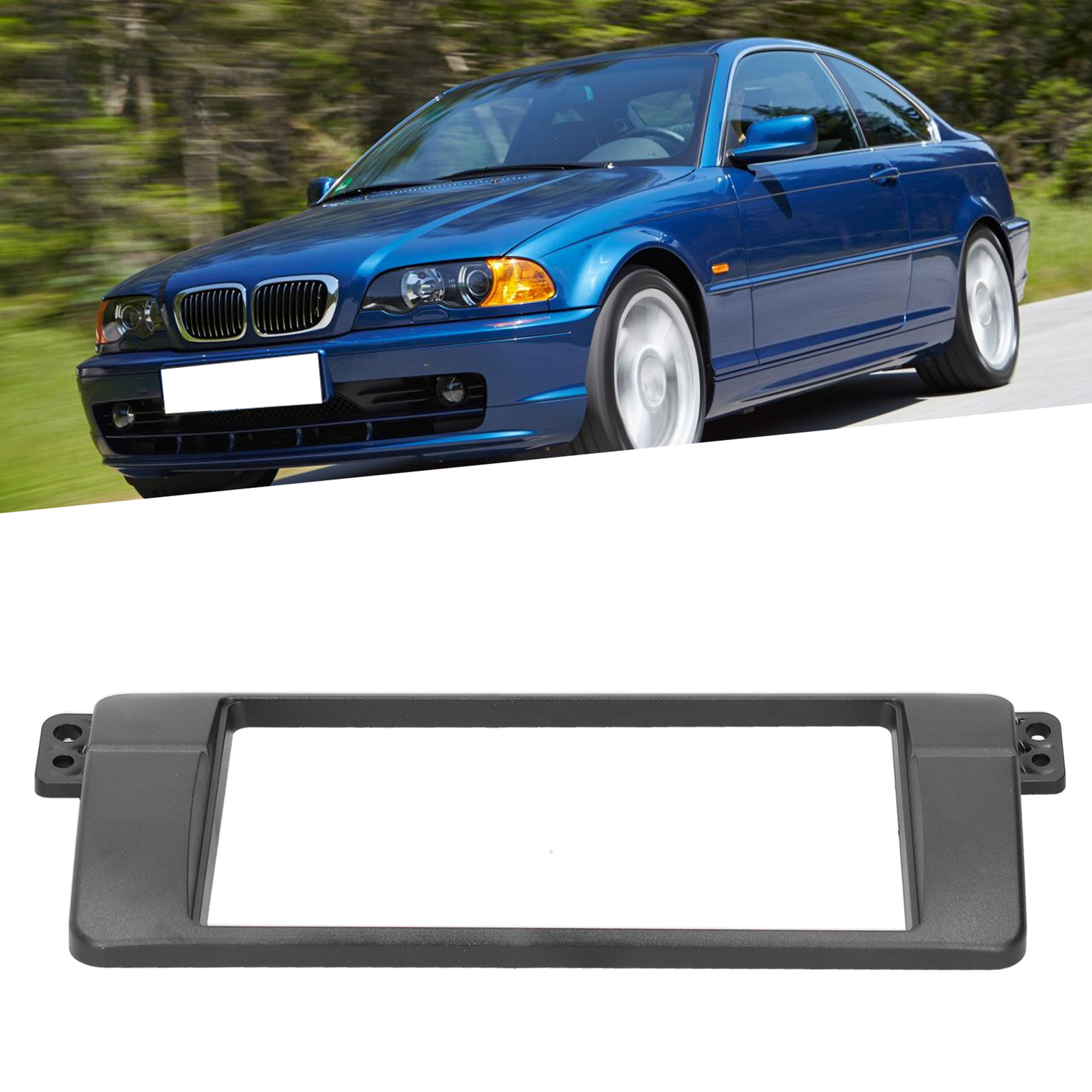 2 Din Radio Fascia Frame DVD Stereo Panel Dash Mount Bezel For 3‑Series ...