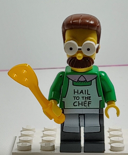 Lego Ned Flanders Minifigure Hail Chef Apron 71006 Simpsons House ...