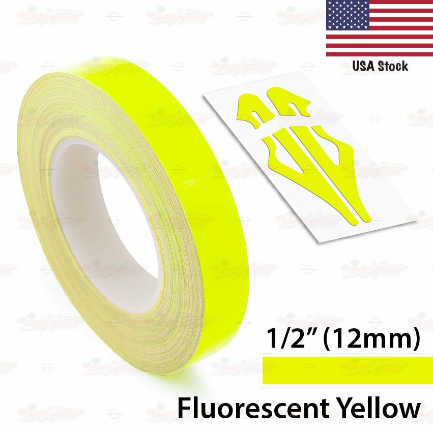 BRIGHT YELLOW Vinyl Pinstriping Pin Stripe Car Motorcycle Tape Decal ...