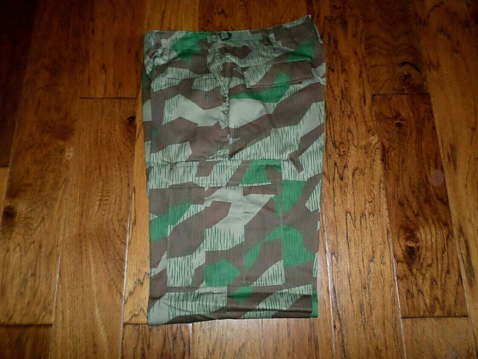 GERMAN SPLINTER CAMOUFLAGE PANTS MILITARY BDU CARGO 6 POCKET FATIGUE ...