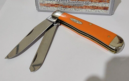 DEER HUNTER ORANGE CASE XX BULLET TRAPPER HUNTING POCKET KNIFE ! | eBay