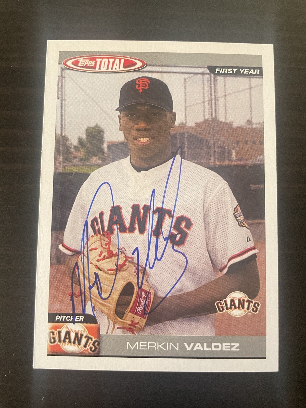 2004 Topps Total #864 Merkin Valdez San Francisco Giants Signed Card ...