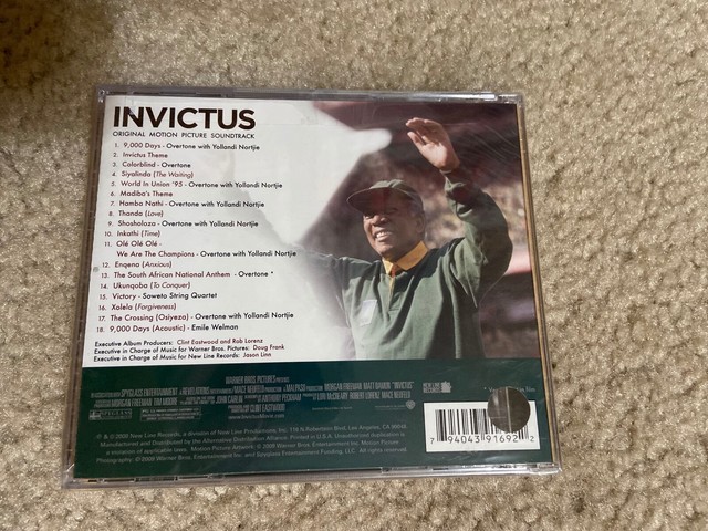 Invictus [Original Motion Picture Soundtrack] (CD, Dec-2009, New Line ...