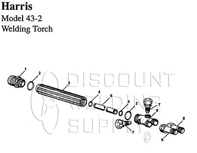 REPAIR KIT - HARRIS MODEL 43-2 WELDING TORCH HANDLE ORINGS MIXER AH43 ...