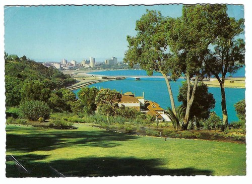 old POSTCARD Perth the city Narrows Bridge & Swan River W.Australia nd ...