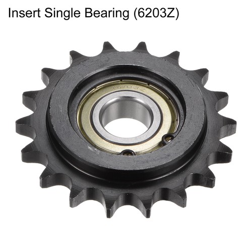 2pcs DIN(ISO) 08B Chain Idler Sprocket 17mm Bore, 1/2" Pitch, Hardened ...