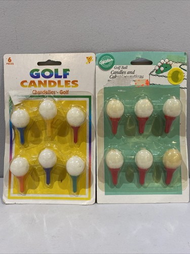 Vintage Golf Ball Candles Cake Decorcations 2 Packs 6 (12 total) FREE ...