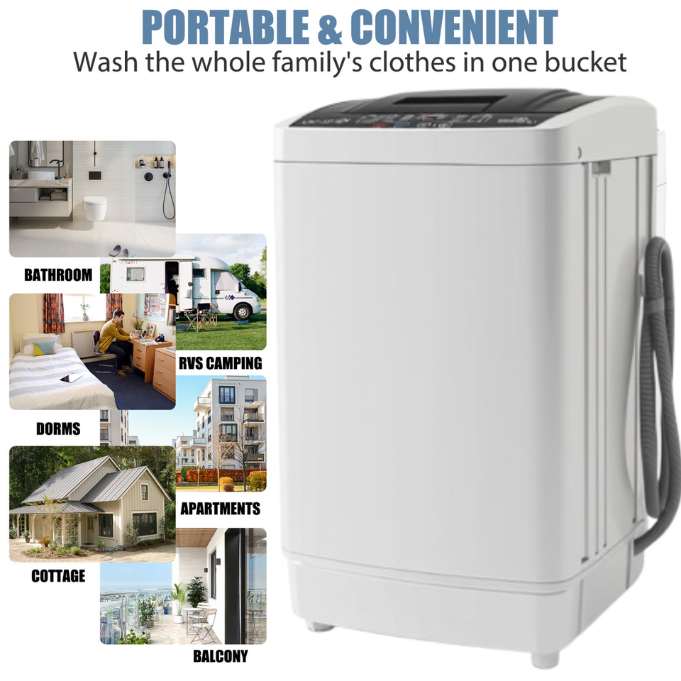 Washing Machine 17.8Lbs Portable Washer&Dryer Combo for Home Apartment ...