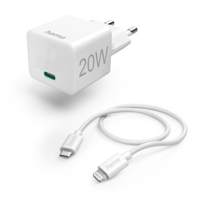 Mini Fast Charger + Lightning Cable PD 20W 1M White | eBay