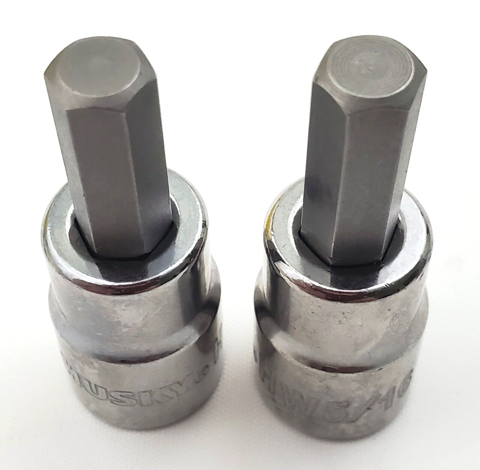 Lot of 2 Husky 5/16" Hex Bit Sockets 3/8" Drive SAE HW5/16 | eBay