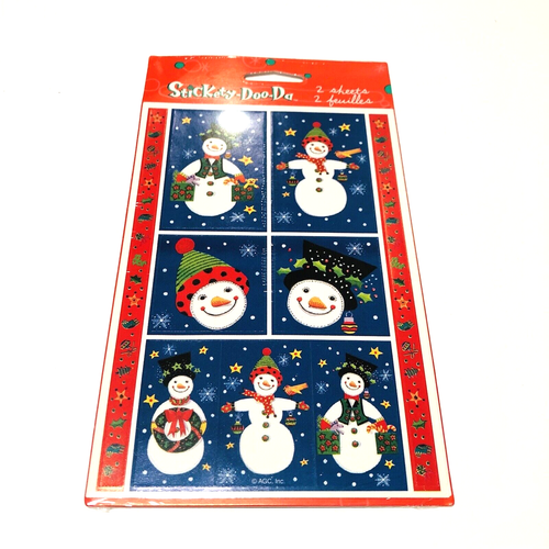 VTG American Greetings Stickety Doo Da Stickers Snowman Christmas 2 ...