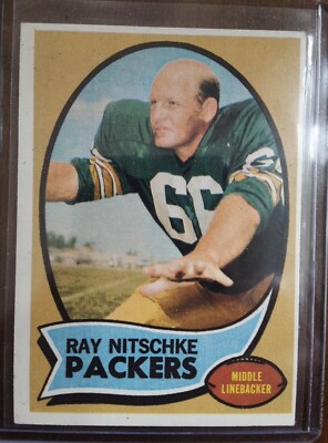 1970 Topps #55 Ray Nitschke VG/EX Green Bay Packers Football Card | eBay