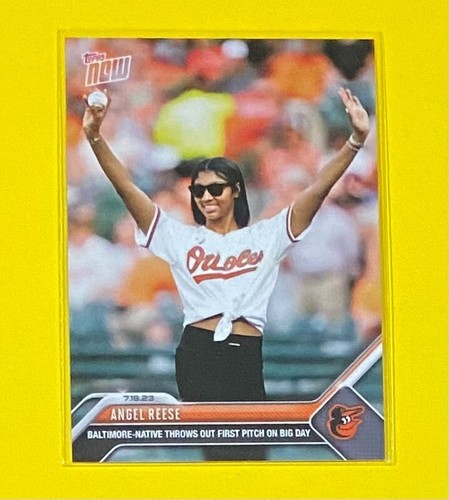 2023 MLB Topps Now Angel Reese THROWS OUT FIRST PITCH Baltimore Orioles ...
