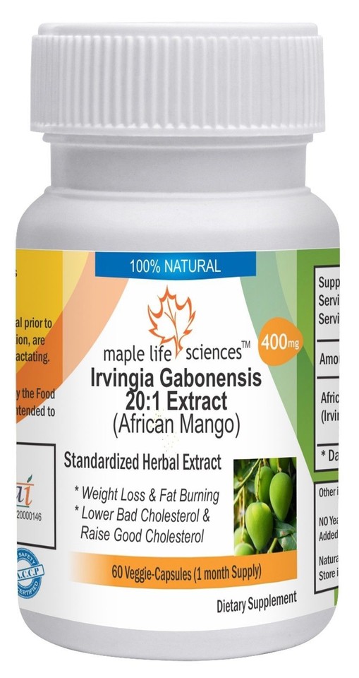 African Mango Extract Capsules (Irvingia Gabonensis) Pure & High ...