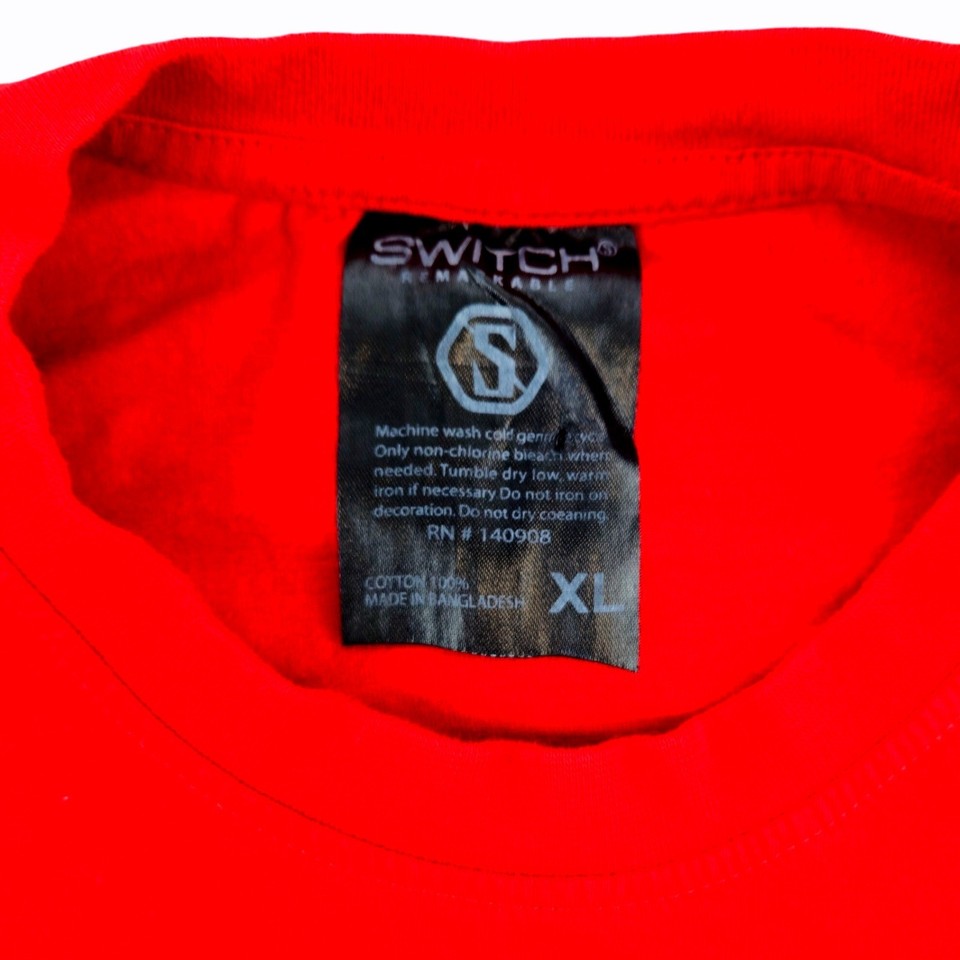 SWITCH Remarkable Men's XL Red T-Shirt Athletic Stripe Detail ...