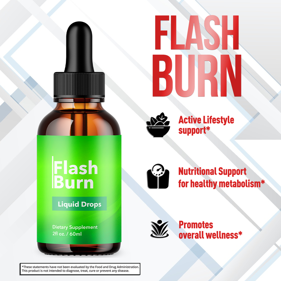 Flash Burn Drops Advanced Formula Health & Fitness Support Supplement ...
