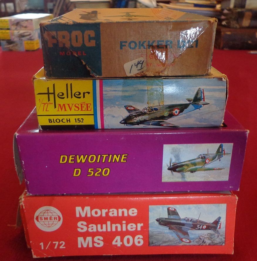 Lot 4 HELLER Frog SMER 1/72 French Fighters Bloch 152 Dewoitine D 520 ...
