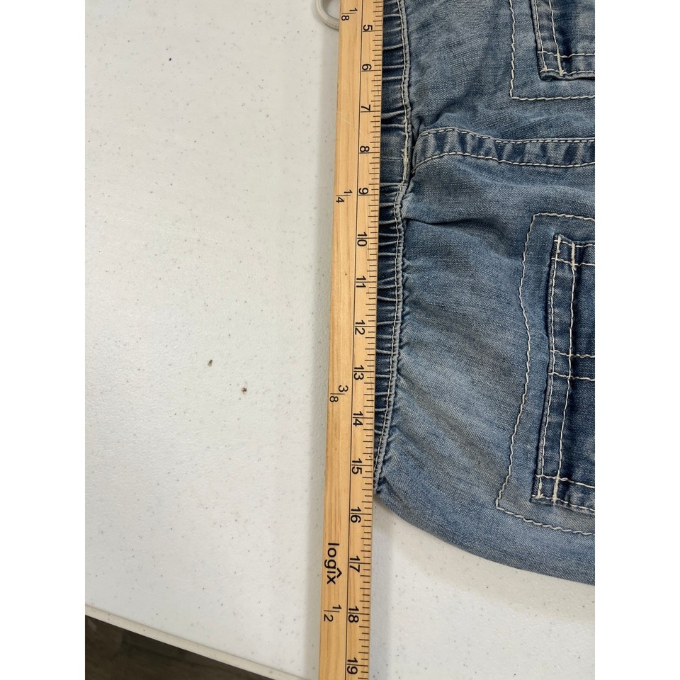 True Religion Jessie Super Baggy Wide Leg Cargo Jeans Blue Wash Size 29 ...