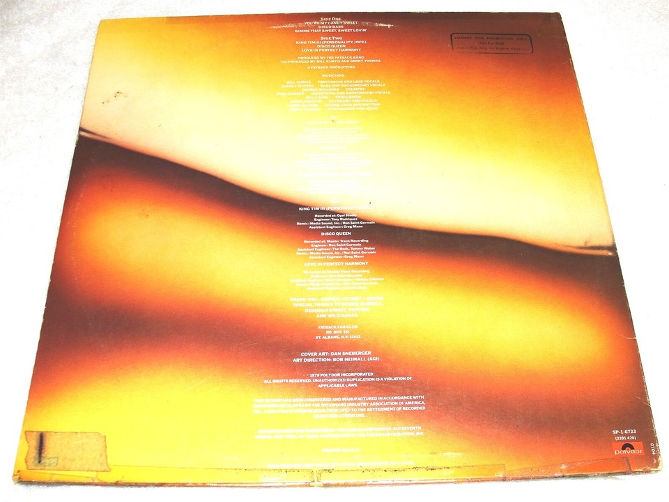 Fatback "XII" 1979 Disco Funk LP, VG+, Original Spring Pressing, Promo ...