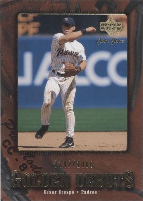2001 Upper Deck Gold Glove - Golden Debuts Cesar Crespo #104 /1000 (RC ...