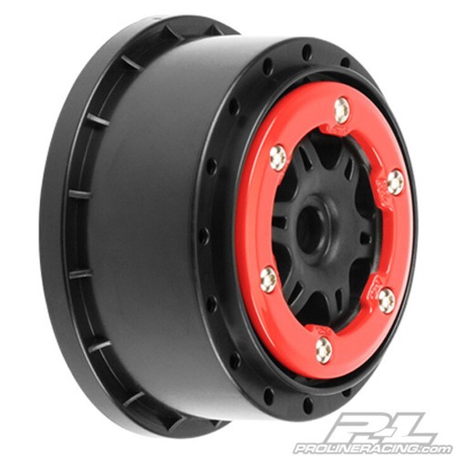 Pro-Line Racing #2716-04 Split Six 2.2"/3.0" Red/Black Bead-Loc Front ...