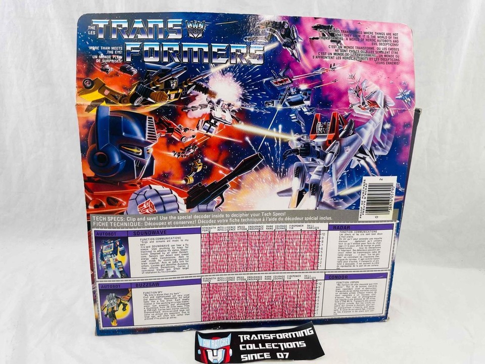 Transformers Original G1 1984 Canadian Soundwave Complete w/ Box | eBay