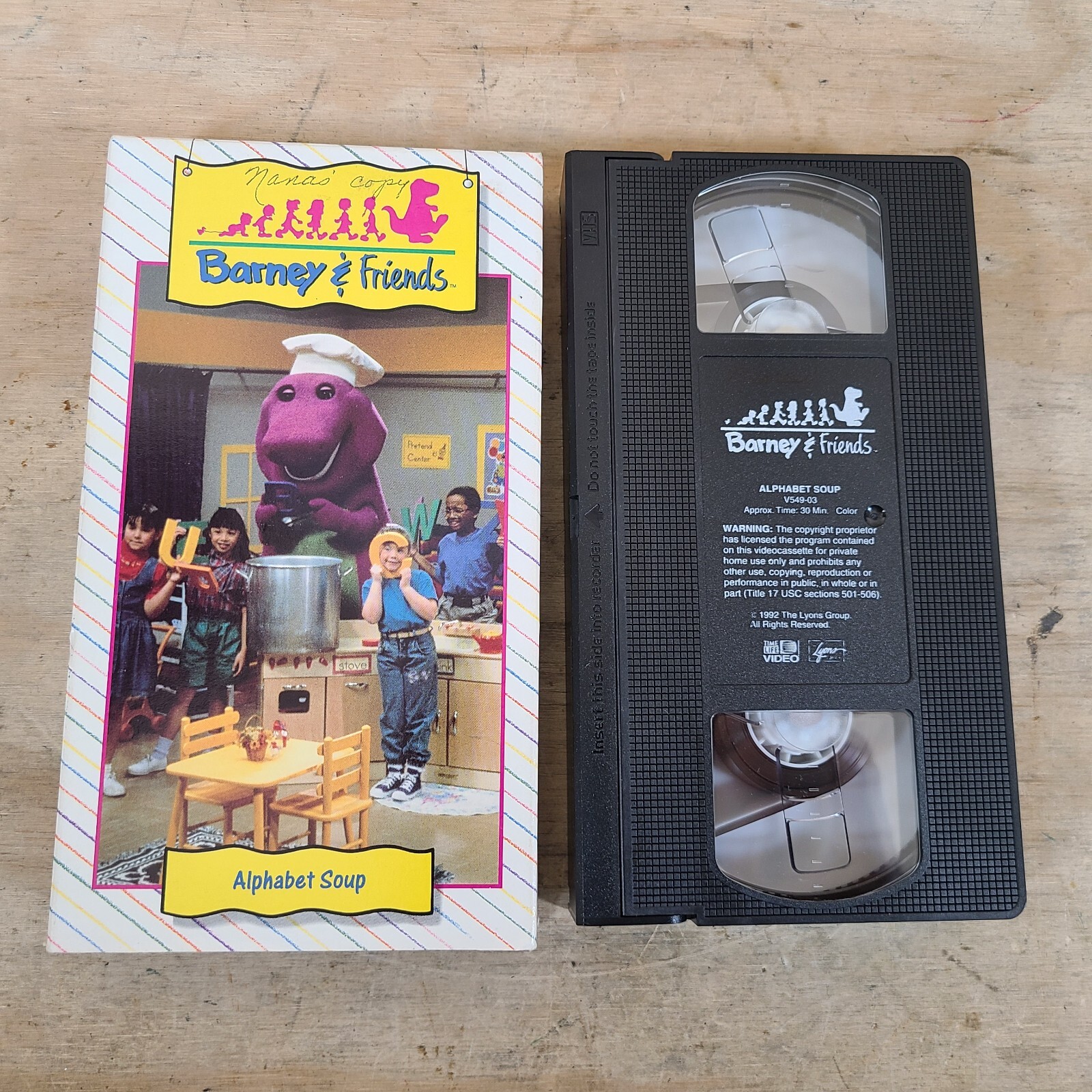 Barney & Friends VHS, Alphabet Soup, Time Life Video, The Lyons Group ...