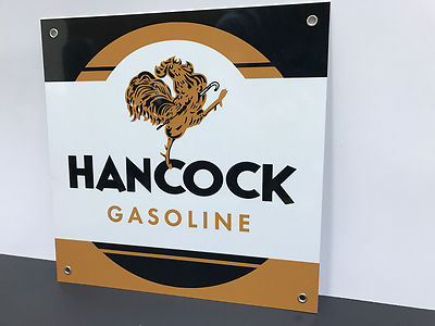Hancock gasoline oil racing vintage advertising sign | eBay