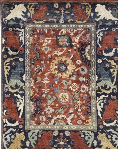 Spectacular Tribal Rare Area Rug Wool Authentic Bijar 5.10 X 7.6 Ft Red ...