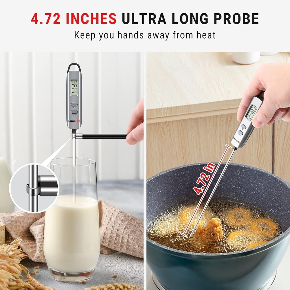 Instant Read Digital Electronic FOR Cooking BBQ Grill Food Meat ...