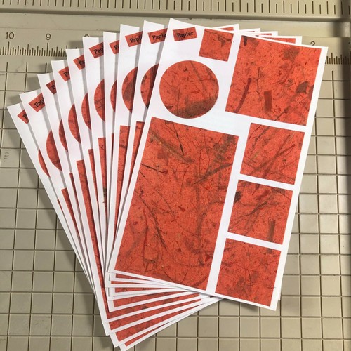 10 Mrs Grossmans Papier Blocks Orange Stickers Bright Homemade Paper ...