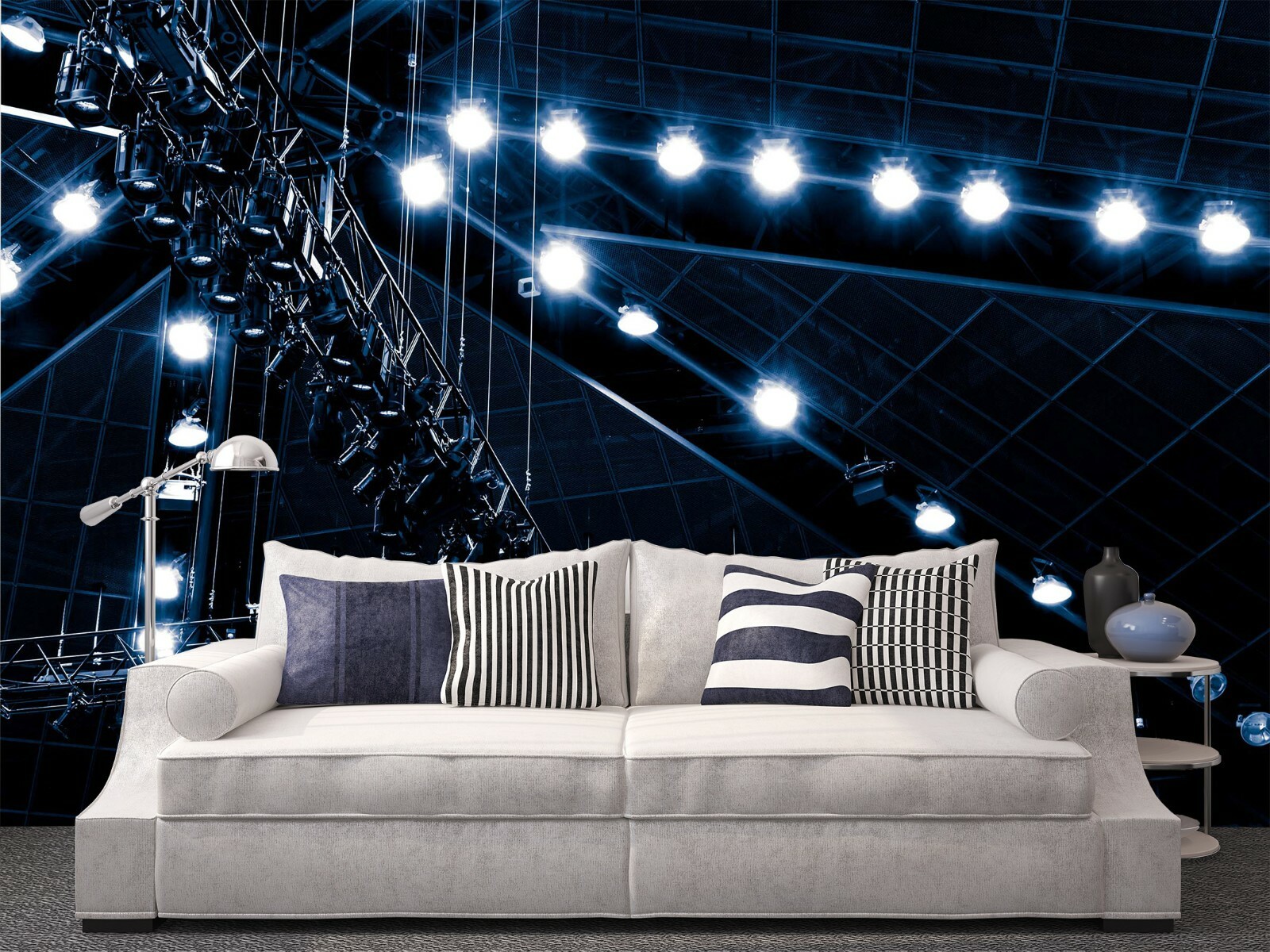 3D Stage Lighting B02 Wallpaper Wall Mural Self-adhesive Noirblanc Zoe ...