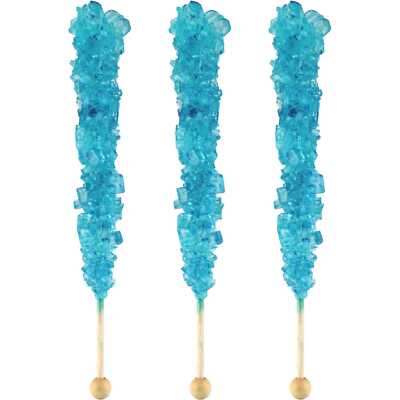Blue Raspberry Flavoured Crystal Lollipop Sticks Pack of 5 Lolly Buffet ...