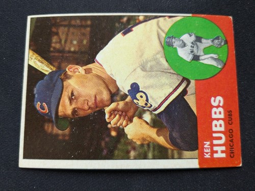 1963 Topps Baseball Card # 15 Ken Hubbs - Chicago Cubs (VG/EX) | eBay