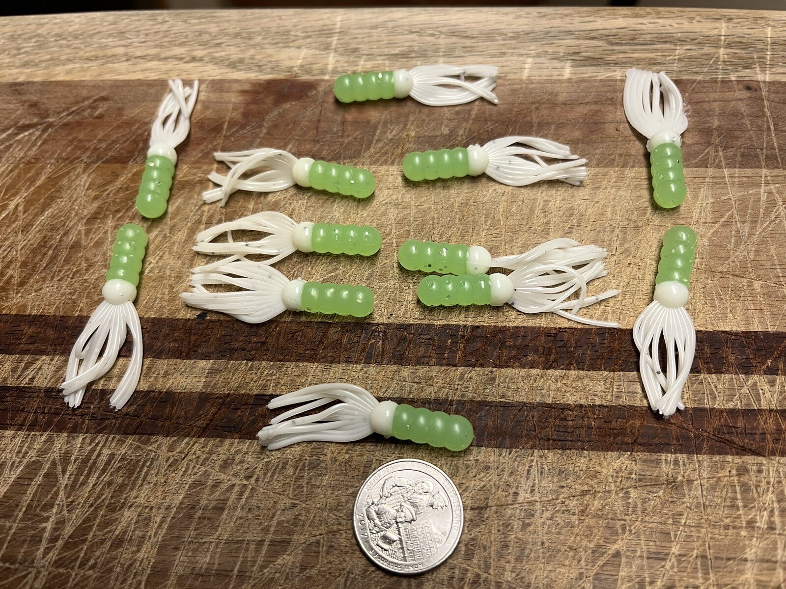 Boogey Man Bait Co. Glowing Fan Tail Crappie Panfish Trout Jig Soft ...