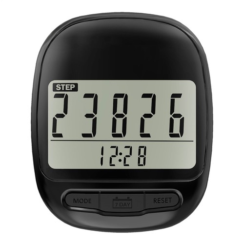 1x LCD Digital Simple Walking Distance Clip on Pedometer Step Counter ...