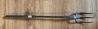 Vintage Antique Primitive Iron Hand Forged 3 Prong Fork 17 1/4” Signed ...