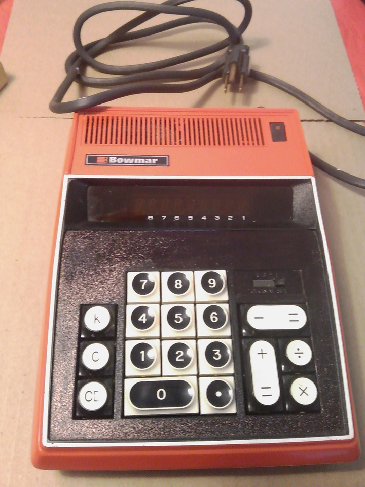 Retro MCM Red Bowmar Ali 90411 Desktop Calculator Tested | eBay