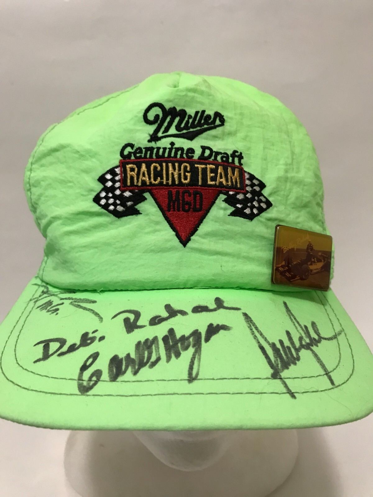 1992 INDYCAR MILLER RACING CAP SIGNED CARL HOGAN , BOBBY & DEBI RAHAL ...