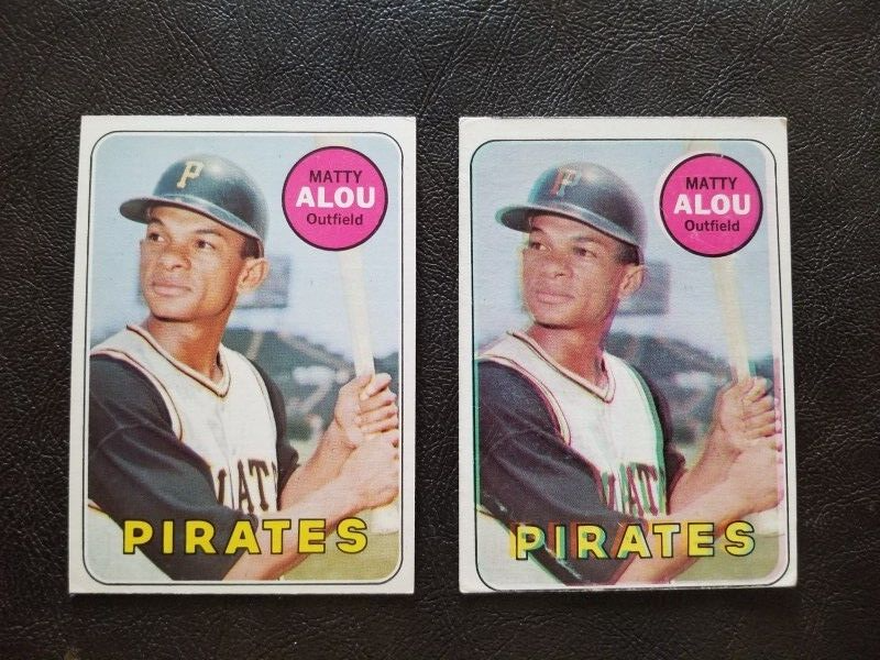 MATTY ALOU 1969 TOPPS BASEBALL CARD #490 COLOR BLUR TEST ISSUE? YOU GET ...