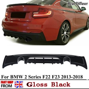 FOR BMW 2SERIES F22 F23 M SPORT M240i PERFORMANCE DUAL REAR DIFFUSER ...