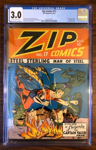 M5806: Zip Comics #17, Vol 1, 3.0 Graded CGC | eBay