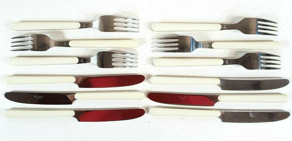 Vintage Milano Inox Cutlery 12pcs Forks & Knives B669 | eBay Australia