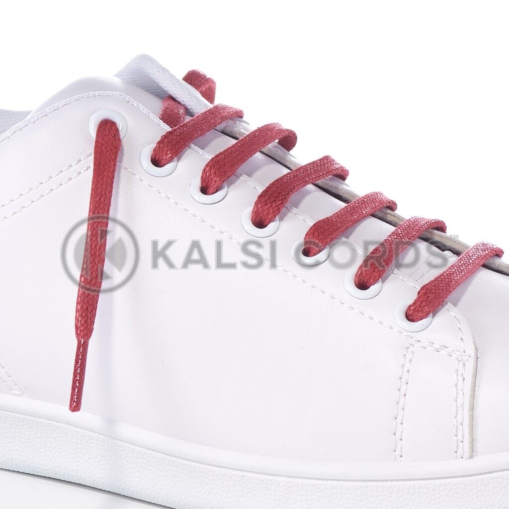 6mm FLAT WAXED COTTON SHOE LACES PREMIUM QUALITY FOR TRAINER BOOT ...