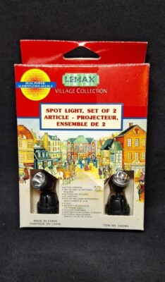 Lemax Village Accessory Spot Light Set Of 2 #24028A | eBay