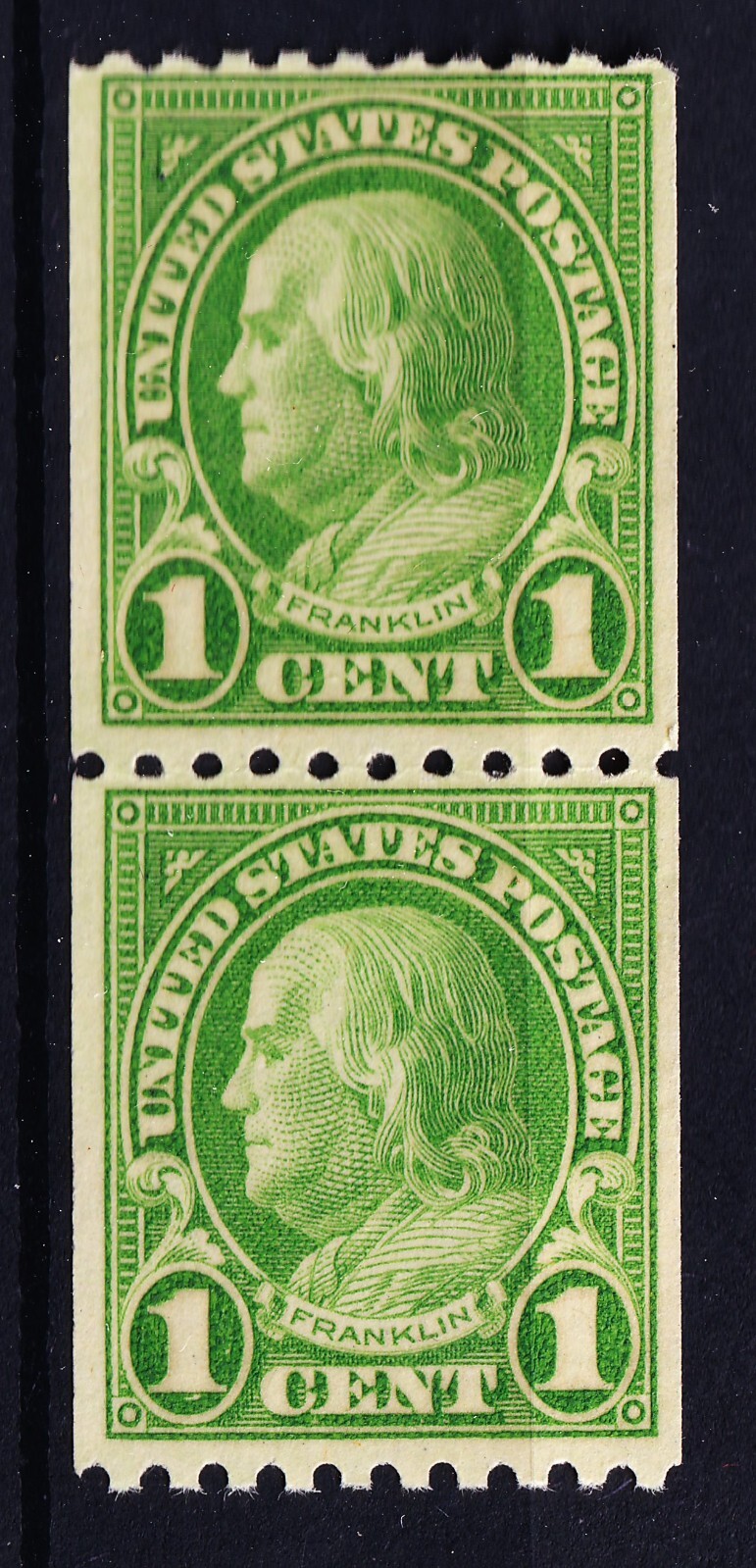 US 1924 Benjamin Franklin Coil Pair (604) . Mint Never Hinged | eBay